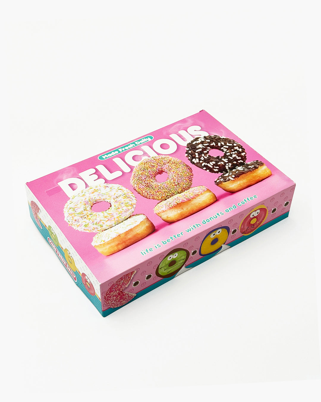 Box Donut 1/2-DZ Flat Auto Printed (Pink Delicious) 200ct. 360 ...